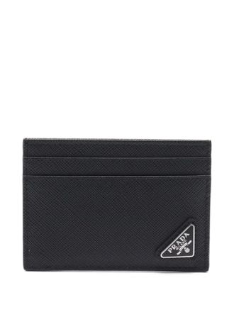 Prada porte-cartes en cuir Saffiano (années 2020) - Noir