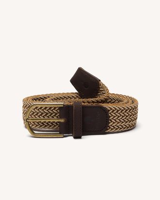 Faguo Ceinture tress&eacute;e camel et &eacute;cru