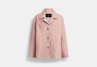 Coach Turnlock Jacke Aus Wildleder