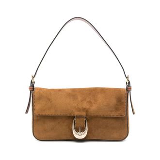 Staud Braune Umh&auml;ngetasche mit Klappdeckel und Rei&szlig;verschlusstasche - - Bags - Damen - Braun - ONE SIZE
