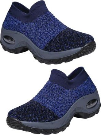 IFUNDOM Chaussures Running Femme sans Lacets L&eacute;g&egrave;res Respirantes Chaussures de Sport Outdoor Confortables pour Marche et Jogging