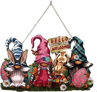 Generic Willkommensschild Osterwichtel - rustikale Dekoration der Wichtel rustikale T&uuml;rschild f&uuml;r Eingangst&uuml;r | Fr&uuml;hlingsfest Dekoration Osterfest Schild