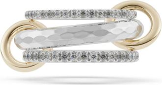 Spinelli Kilcollin 18kt Theo Vulcan Gelbgoldring mit Diamanten - Silber