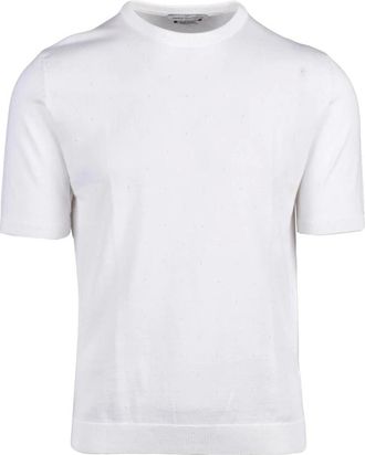 Daniele Alessandrini Homme, Pulls, Blanc, Taille: S Maglioncino Girocollo