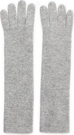 Saison 1865 lange wollhandschuhe - grau