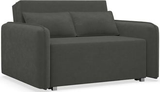 Selsey Selsey Duelia - Schlafsofa 2-Sitzer mit Bettkasten, Chenille hydrophob, Graphitgrau