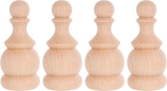 BESPORTBLE PAMINGONO Unlackierte Massivholz Dekor Endst&uuml;cke Vintage Bettpfosten Zierelemente Kleine R&ouml;mische Holzspitzen Selbstgemacht Holzpfosten Aufs&auml;tze f&uuml;r G