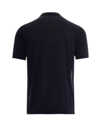 Emporio Armani Mens Polo Shirt Viscose Dark Navy T-shirts And Polos