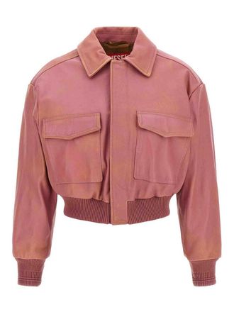 Diesel Lederjacke - Nude