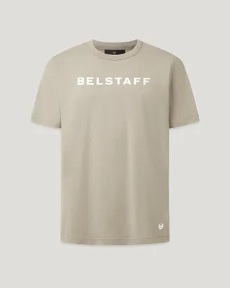 Belstaff T-shirt &Agrave; Logo Belstaff Pour Homme Cotton Jersey Beige Sable Fonc&eacute; 2xl