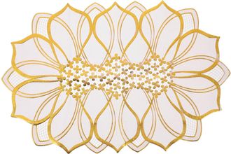 Valiclud Dekorativer Hitzebeständiger Platzset Gold Rutschfestes Tischset für Wohnzimmer und Esszimmer Vielseitige Platzmatte für Zuhause Stilvolle Tischdeko P