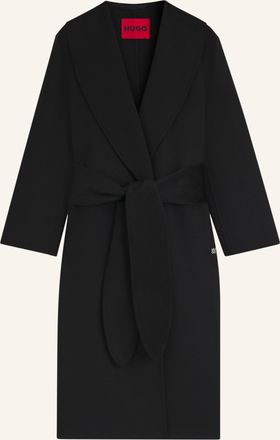 HUGO BOSS Hugo Klassischer Mantel Mecami-1_Df Relaxed Fit schwarz