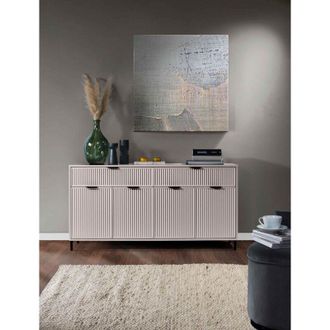 Furnix Sideboard leticie LS1 Wohnzimmerkommode 4 T&uuml;ren und 2 Schubladen Kaschmir - Furnix