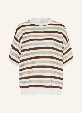 Brunello Cucinelli Brunello Cucinelli Strickshirt Mit Glitzergarn braun