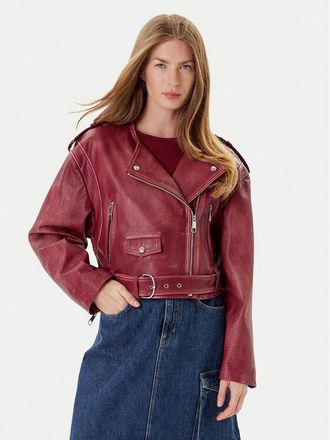 HUGO BOSS Lederjacke C_Sadora 50543026 Dunkelrot Regular Fit