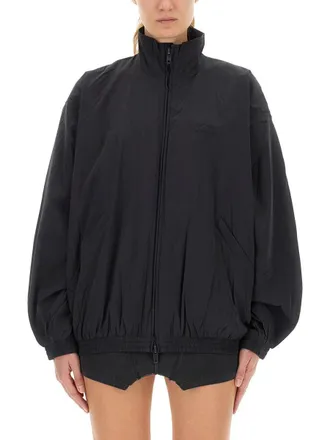Balenciaga Zipped Polyester Jacket - Black
