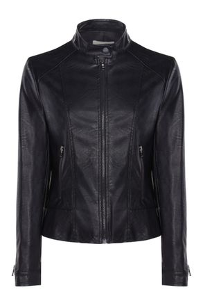 Will&rsquo;s Vegan Store Damen vegan Racer Jacke Veganes Leder Schwarz