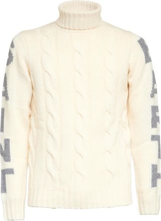 MC2 Saint Barth Homme, Pulls, Blanc, Taille: S Fisherman Turtleneck Sweater