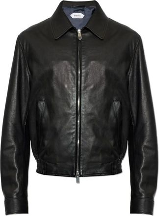 Versace Homme, Vestes, Noir, Taille: 2XL Blouson en cuir