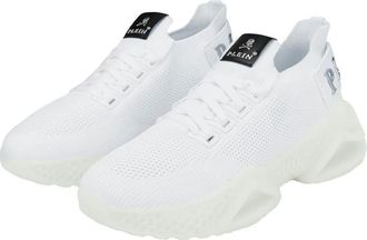 Philipp Plein Low-Top Sneaker - Runner Sneaker Iconic Plein - Gr. 41 (EU) - in Wei&szlig; - f&uuml;r Damen