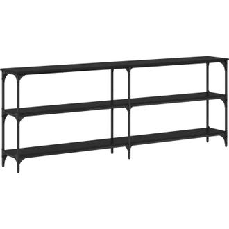 vidaXL Konsolentisch mit Regal Schwarze Eiche 200 x 29 x 75 cm Vidaxl