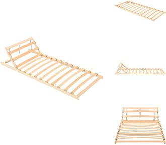 vidaXL Vidaxl - Lattenrost mit 13 Latten Verstellbares Kopfteil 80x200 cm - Holzlattenrost - Lattenrost 80x200 - Bettenrahmen - Lattenrost Mit Kopfteil