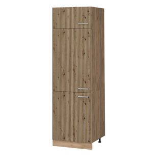 Vicco K&uuml;hlumbauschrank R-Line, Hochschrank f&uuml;r die K&uuml;che, Artisan-Eiche/Goldkraft Eiche, 60 cm