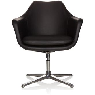 hjh OFFICE [GEBRAUCHT] Hjh Office B&uuml;rostuhl Loungesessel Kunstleder Schwarz Position Return System B-Ware