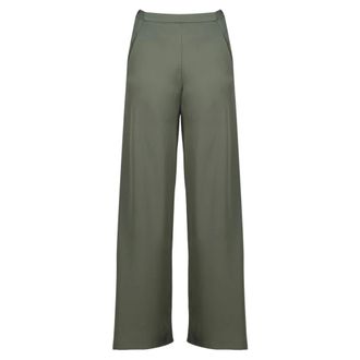 CHRISTOPHER ESBER Pantalon kaki en cr&ecirc;pe - Femme - Pantalons - Vert - Taille: 34 FR