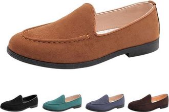 Generic Mocassins pour homme - Semelle plate en caoutchouc - Antid&eacute;rapantes - D&eacute;contract&eacute;es - L&eacute;g&egrave;res - Confortables - Chaussures de randonn&eacute;e &agrave; talon bas - C