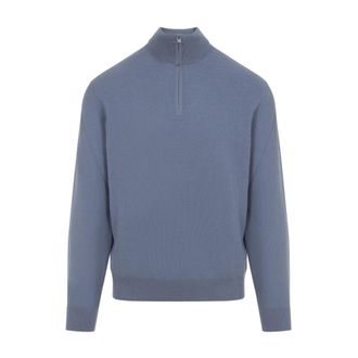 Ralph Lauren Homme, Pulls, Bleu, Taille: XL Pull ras du cou &agrave; col roul&eacute;