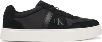 Calvin Klein Sneakers Calvin Klein Mixed Texture Lace Up Cupsole Trainers YM0YM01395 Schwarz