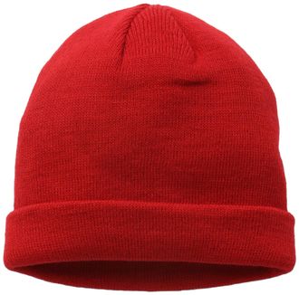 MSTRDS Unisex Strickm&uuml;tzen Short Cuff Knit Beanie, Rot (Red 5035), One Size (one size)