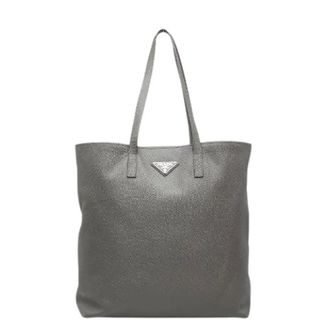 Prada Sac cabas Pre-owned Saffiano Cuir - Femme - Pre-owned - Gris - Taille: ONE Size