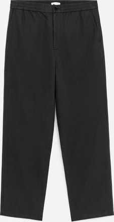 Arket Hose Aus Leinenmix -Schwarz