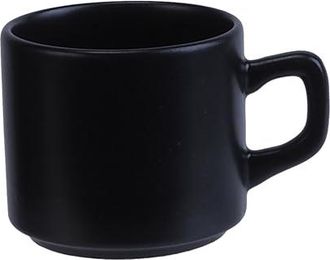 Cosy & Trendy Lot de 12 Tasses &agrave; Caf&eacute; en Gr&egrave;s Tower, Vert, 18 CL-Empilable