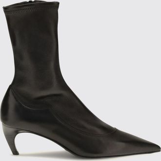 Khaite Stiefeletten aus Glattleder mit geschwungenem Absatz und Seitenrei&szlig;verschluss