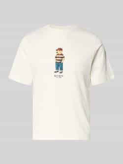 Review T-Shirt mit Motiv-Print und Rundhalsausschnitt