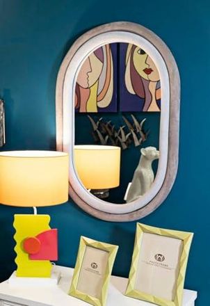 Dmora Spiegel Blello 60x90h cm Grau Strukturfarbe Grau