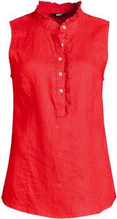 Lands End Ärmelloses Top aus Leinen, Damen, Größe:44-46 regular, Orange, Leinen, by Lands End