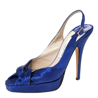 Jimmy Choo London poem iris satin sling-back sandals Size 37