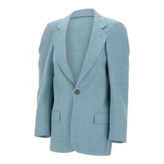 Maison Margiela Femme, Vestes, Bleu, Taille: 36 FR Wool Tailored Jacket
