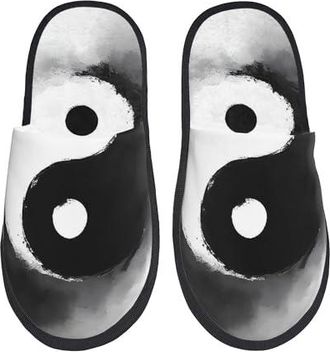 Generic Pantoufles DHiver Yin Et Yang Portative Pantoufles De Voyage L&eacute;gers Chaussons Invit&eacute;s Pour H&ocirc;tel Spa Camping M