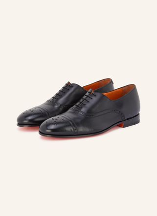 Santoni Schn&uuml;rer Gentry schwarz