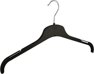 Generic Kleiderbügel, Hemdenbügel, Blusenbügel, 50er Set, Kunststoff, Schwarz, Rockkerben, Bluse, Shirt, Hemd, Jacke, Rock, 360° Drehbarer Haken, 43 cm (TU43_