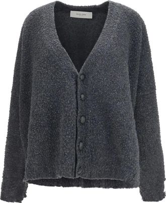 Golden Goose Cardigan en laine effet Casentino - Femme - Pulls - Gris - Taille: 40/42 FR