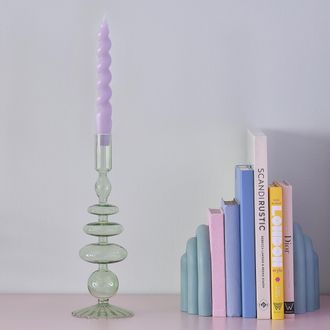 Ginger Ray Pastel Green Glass Bubble Candle Holder Party Table Decoration