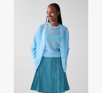 Kate Spade New York Kate Spade Transparenter Strickcardigan f&uuml;r Frauen in Reines Poolblau, Gr&ouml;&szlig;e: Mittel | Mesh