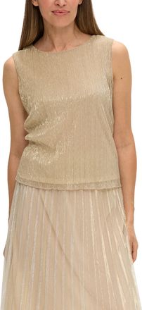 s.Oliver &Auml;rmelloses Shirt im Loose Fit mit Metallic-Garn