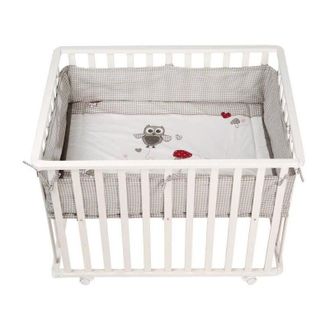 Roba Roba Parc B&eacute;b&eacute; Blanc Bois MDF Design Adam et Eule